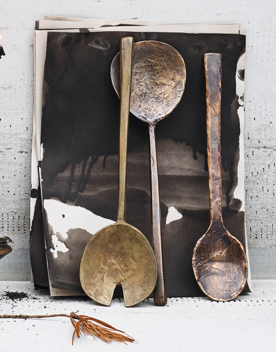 DBO HOME Handcrafted Limited Edition Bronze Serving Set